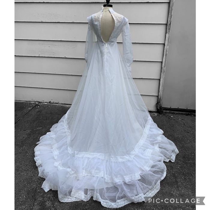 Vintage Vintage Union Made Wedding Dress ruffles and lace | Grailed