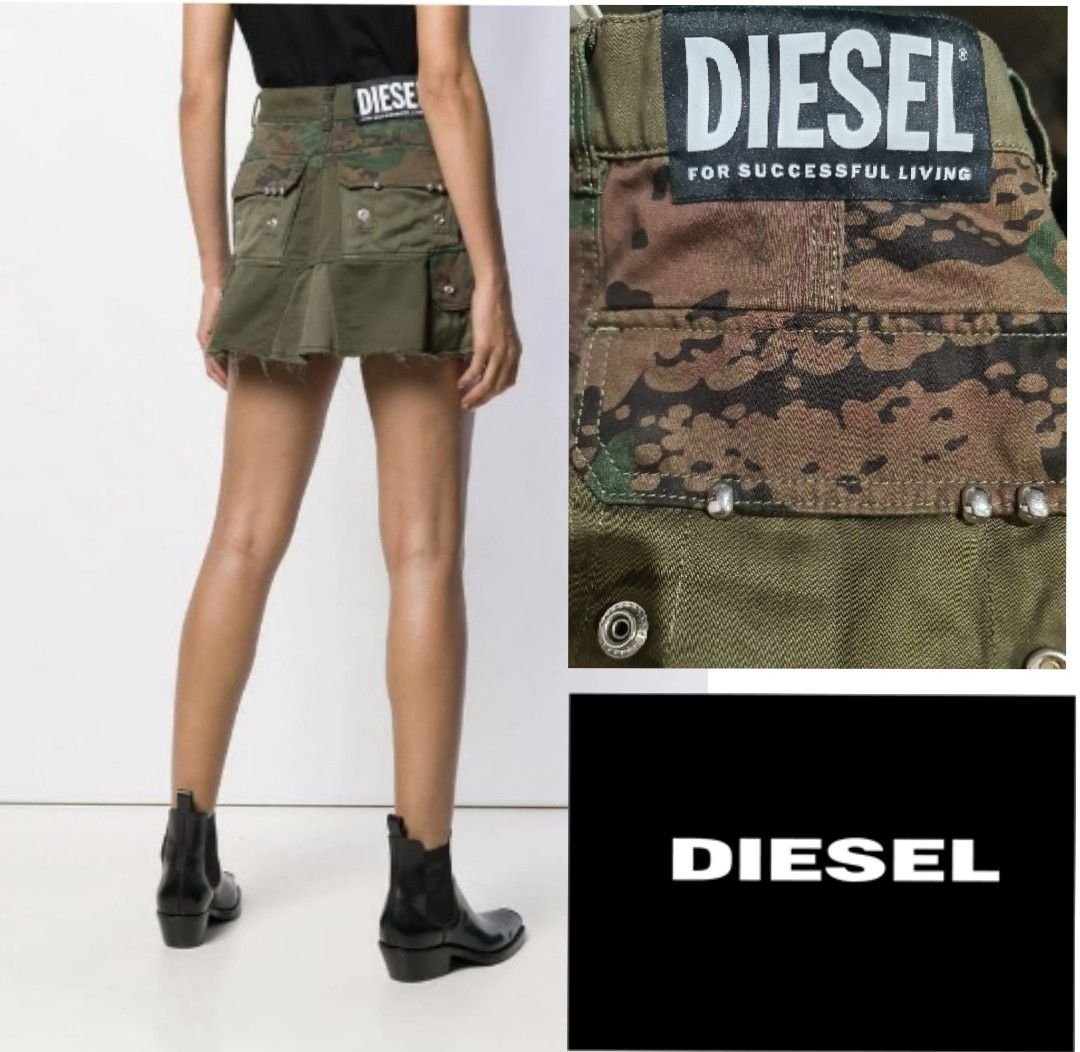 Diesel Diesel O-Amata military camouflage mini skirt | Grailed