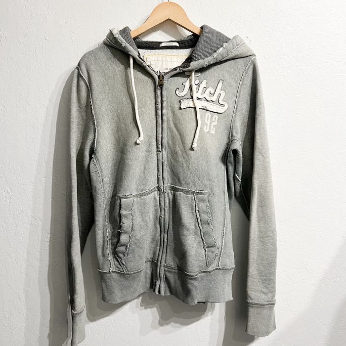 Abercrombie & Fitch Vintage Abercrombie & Fitch Full Zip Hoodie Medium Gray Y2k | Grailed