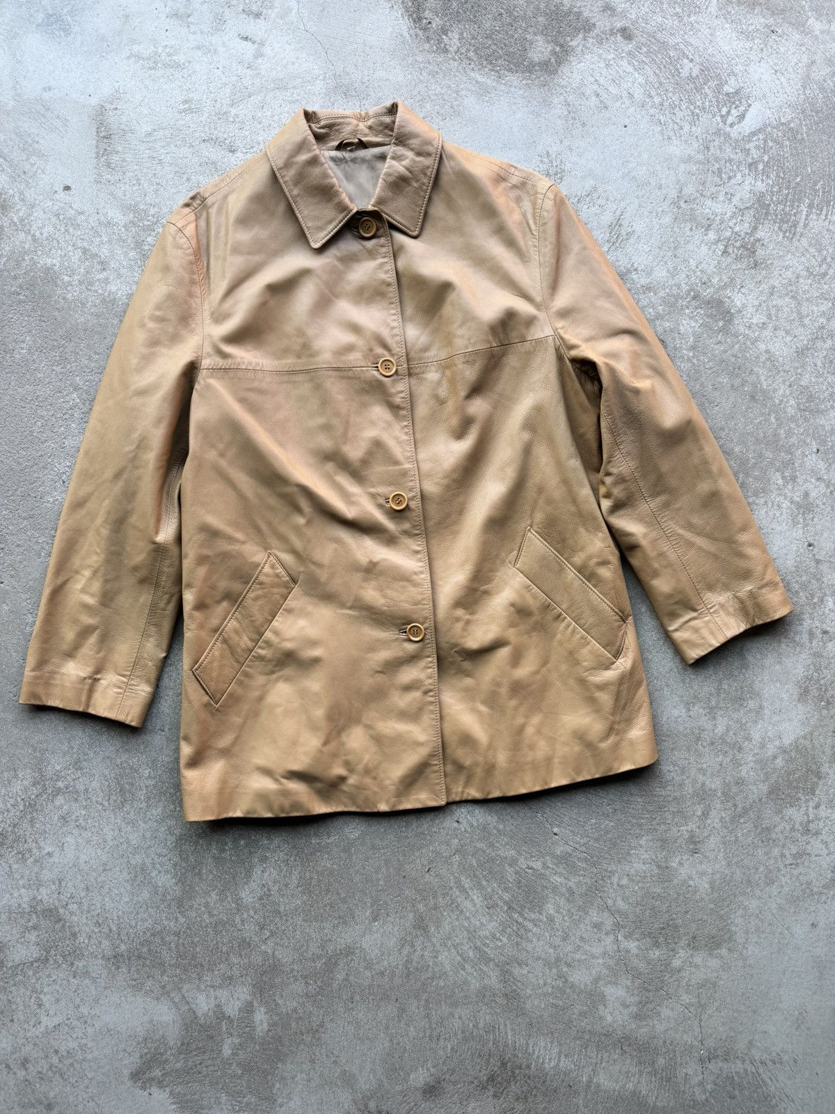 Leather Jacket × Max Mara × Vintage Max Mara High Quality Luxury ...