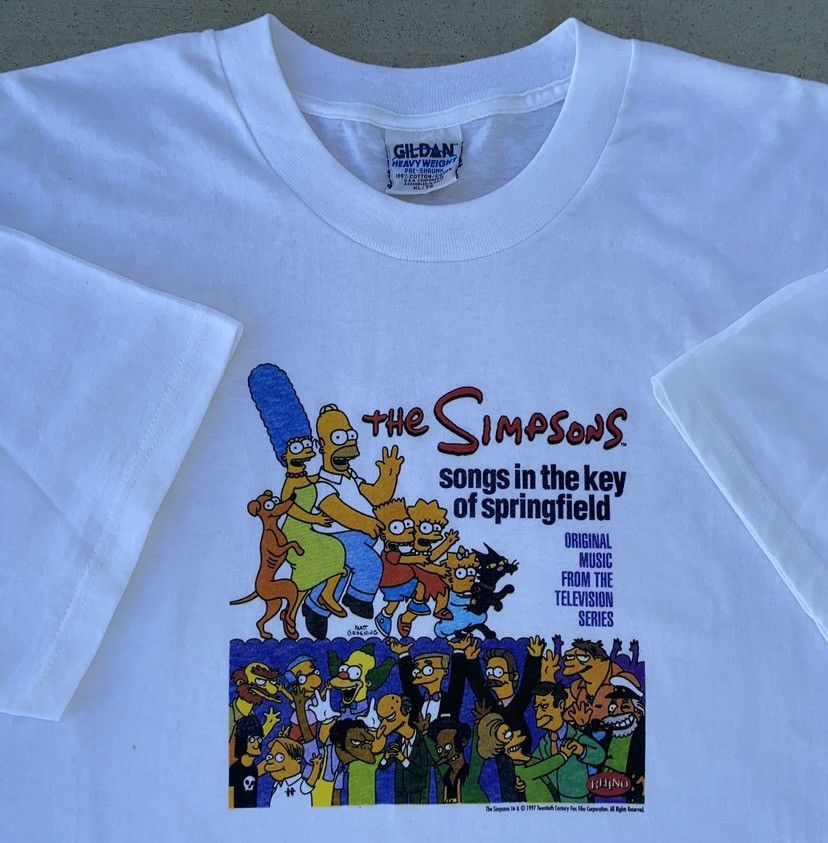 Vintage Vintage 1997 The Simpsons Song Of Springfield CD Promo Shirt ...