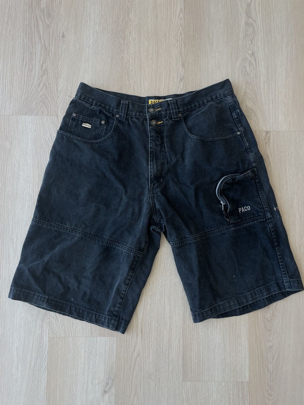 Vintage Paco Jeans Y2K Baggy Rave Cargo Jorts | Grailed