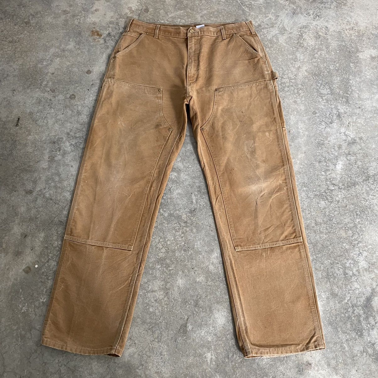 Carhartt Vintage Carhartt Double Knee Faded Tan Carpenter Pants | Grailed