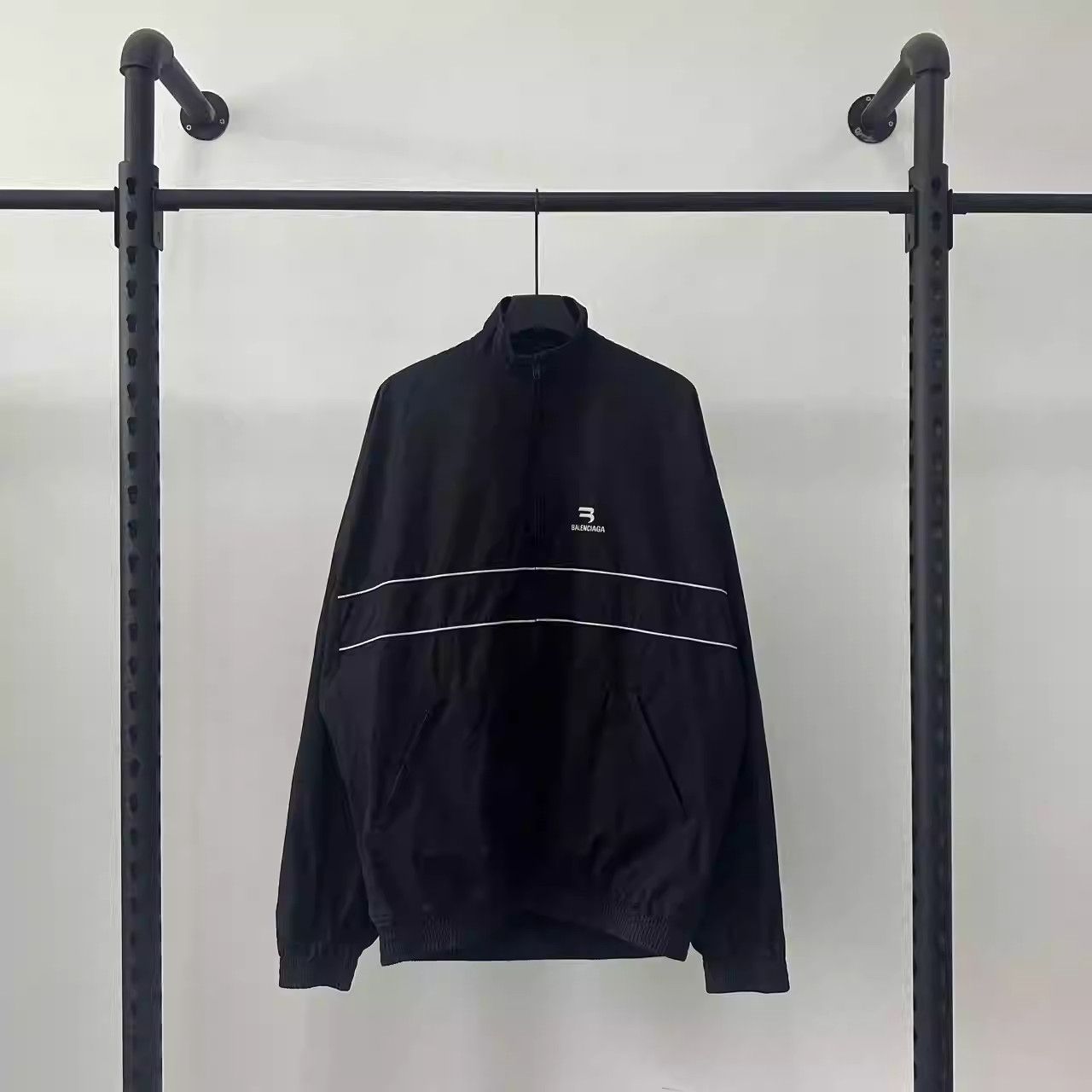Balenciaga Balenciaga Sporty B Embroidered Logo Nylon School Jacket ...