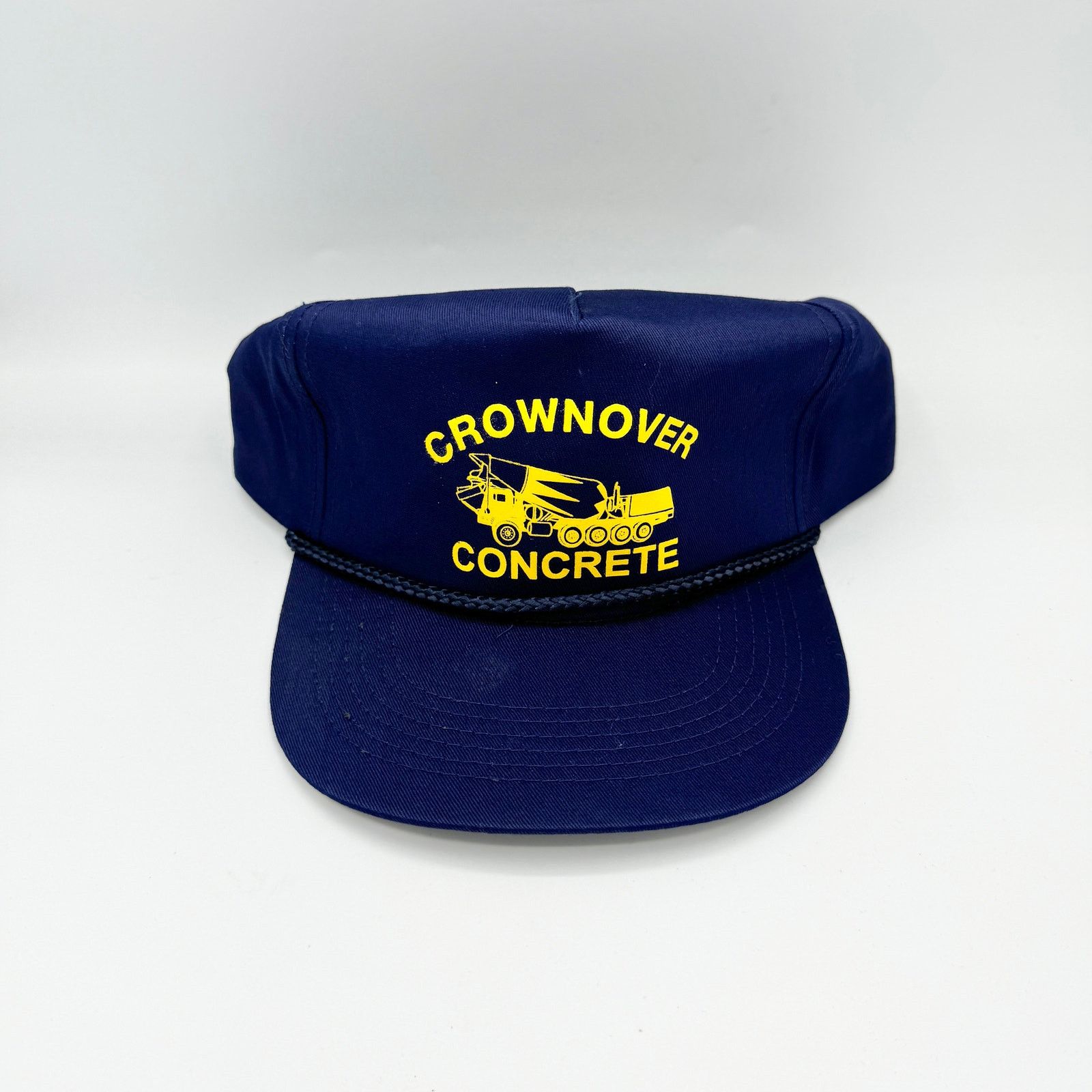 Vintage Vintage Crownover Concrete Hat Blue Trucker Snapback 80s 90s ...