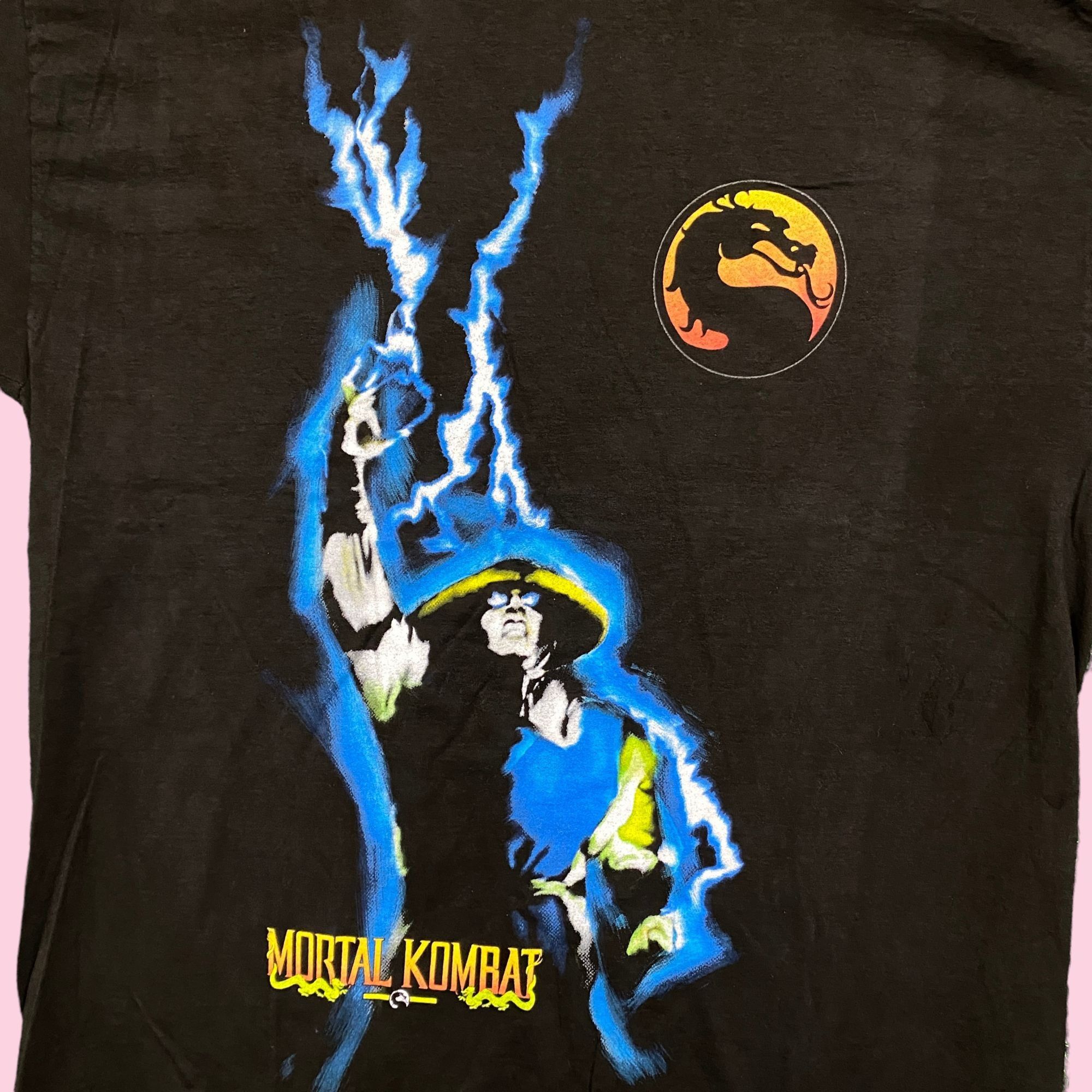 Nintendo Mortal Kombat Raiden Lighting Strike Poster Tee L | Grailed