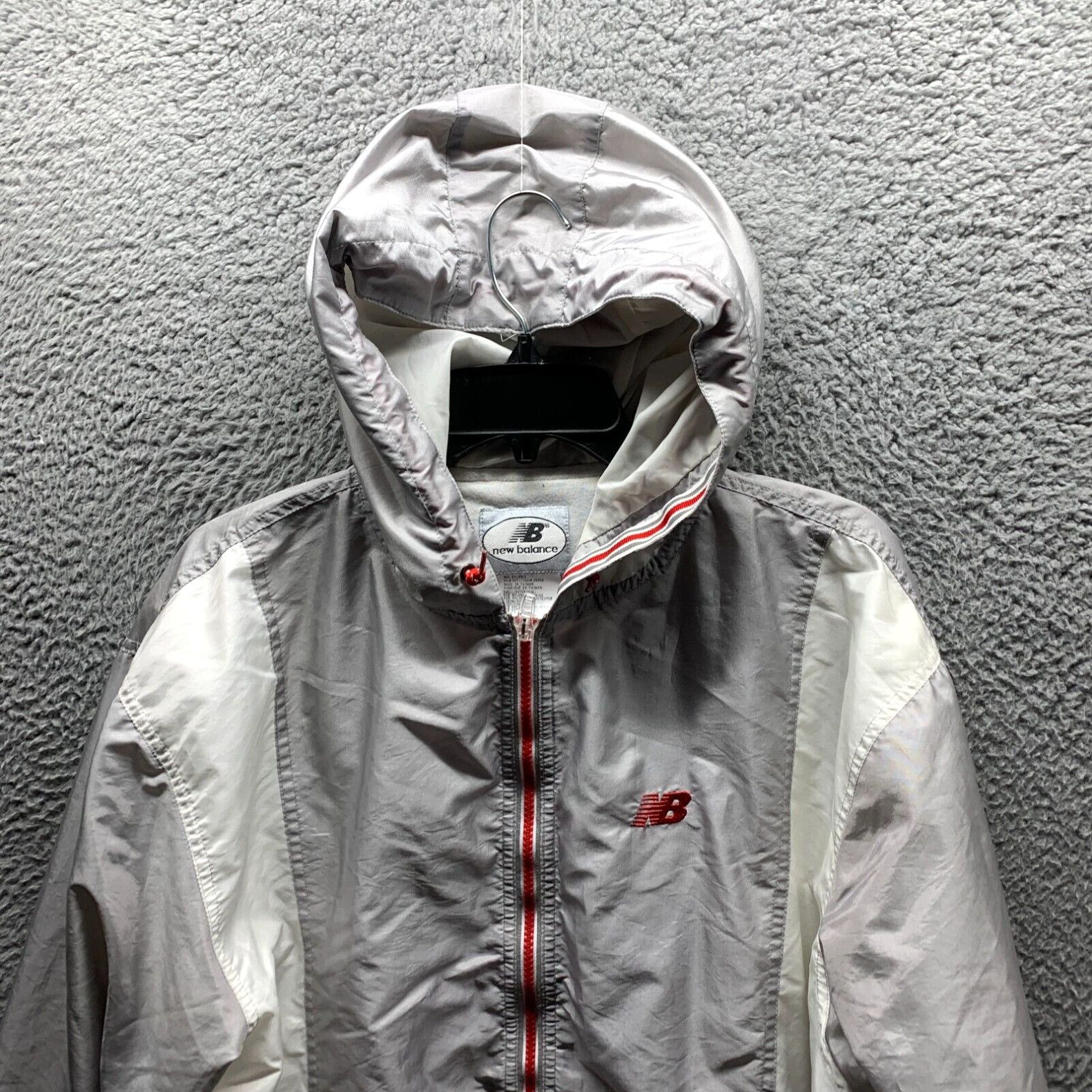 New Balance Vintage New Balance Jacket Womens Large Gray Red Wind ...