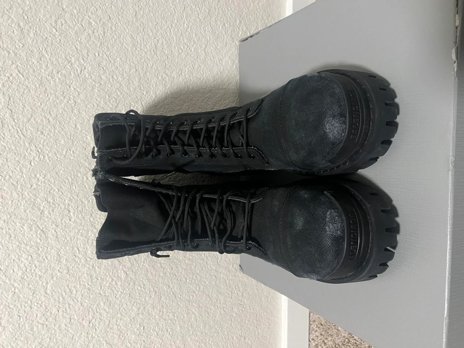 Balenciaga Balenciaga distressed strike boot | Grailed