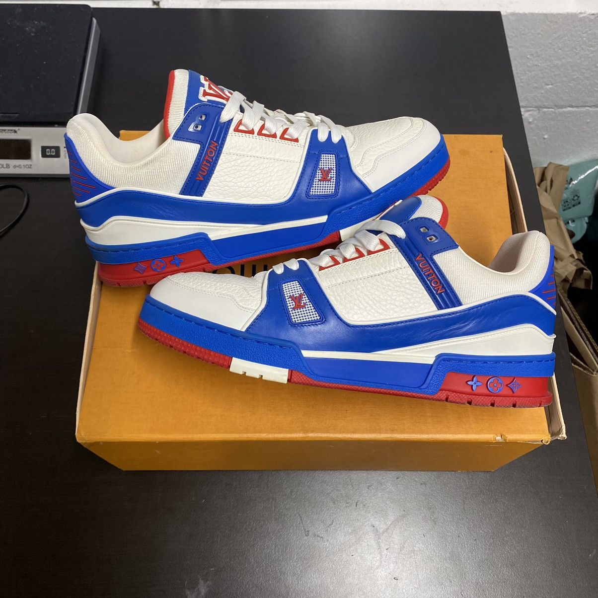 Louis Vuitton LV Trainer Low Superman White/Blue/Red | Grailed