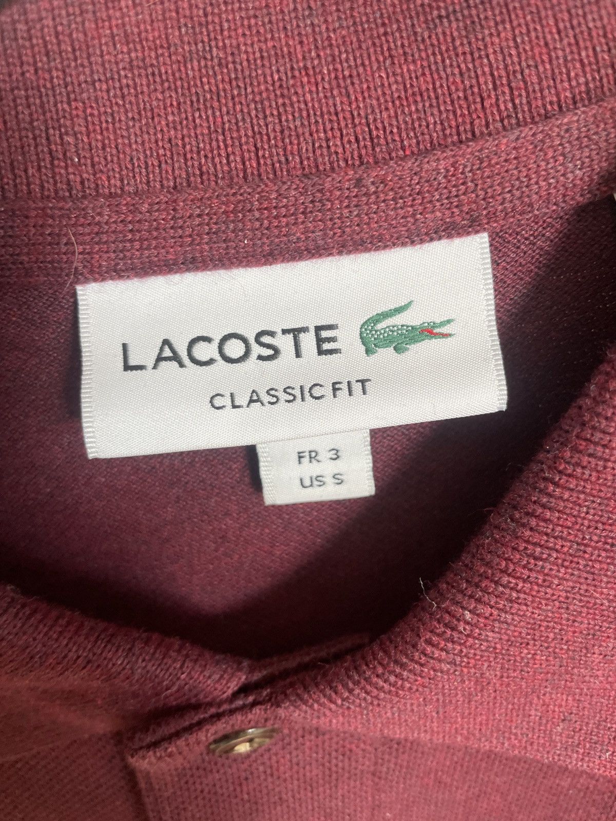 Lacoste Maroon short sleeve Lacoste polo | Grailed