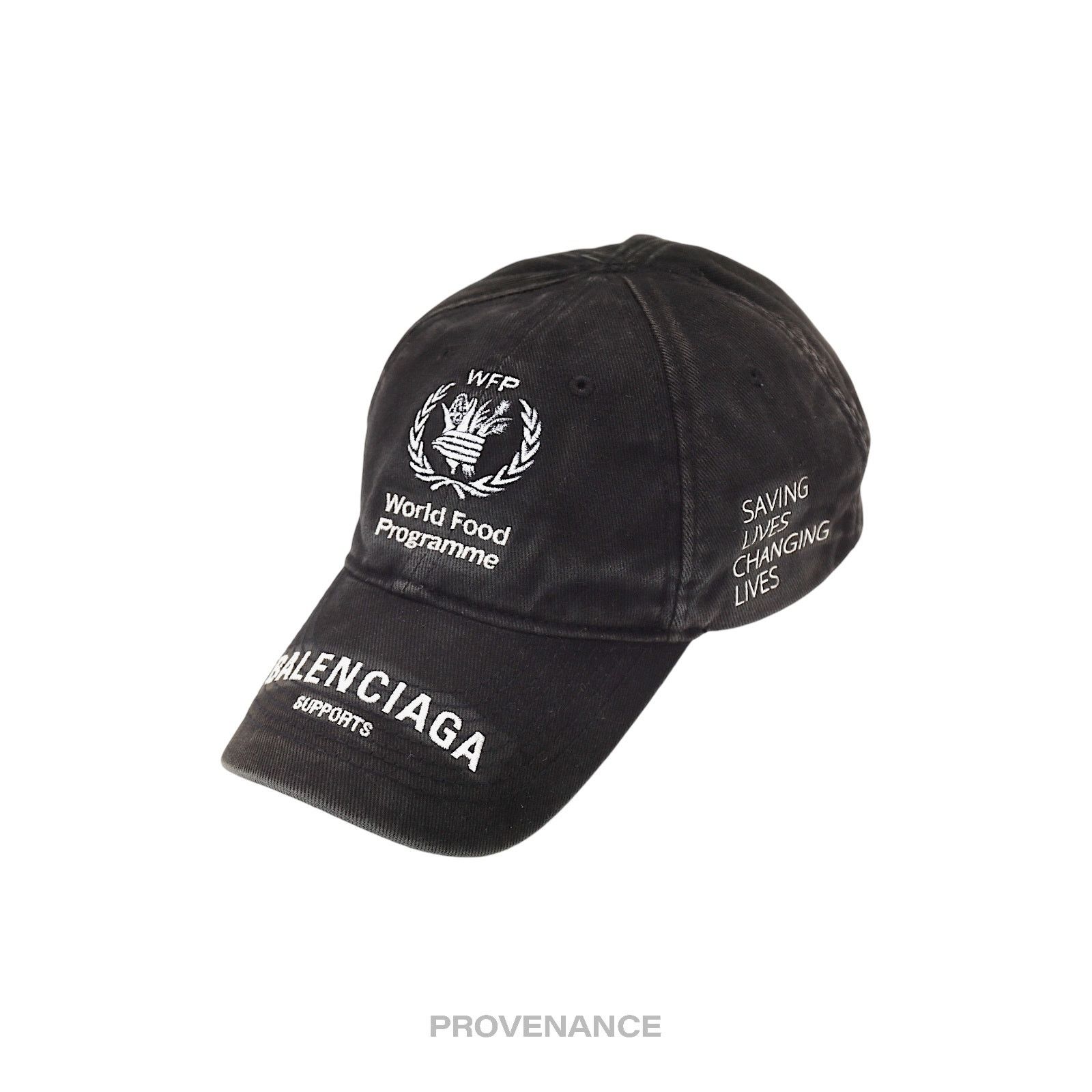 Balenciaga 🔴 Balenciaga WFP World Food Programme Cap - Washed Black ...