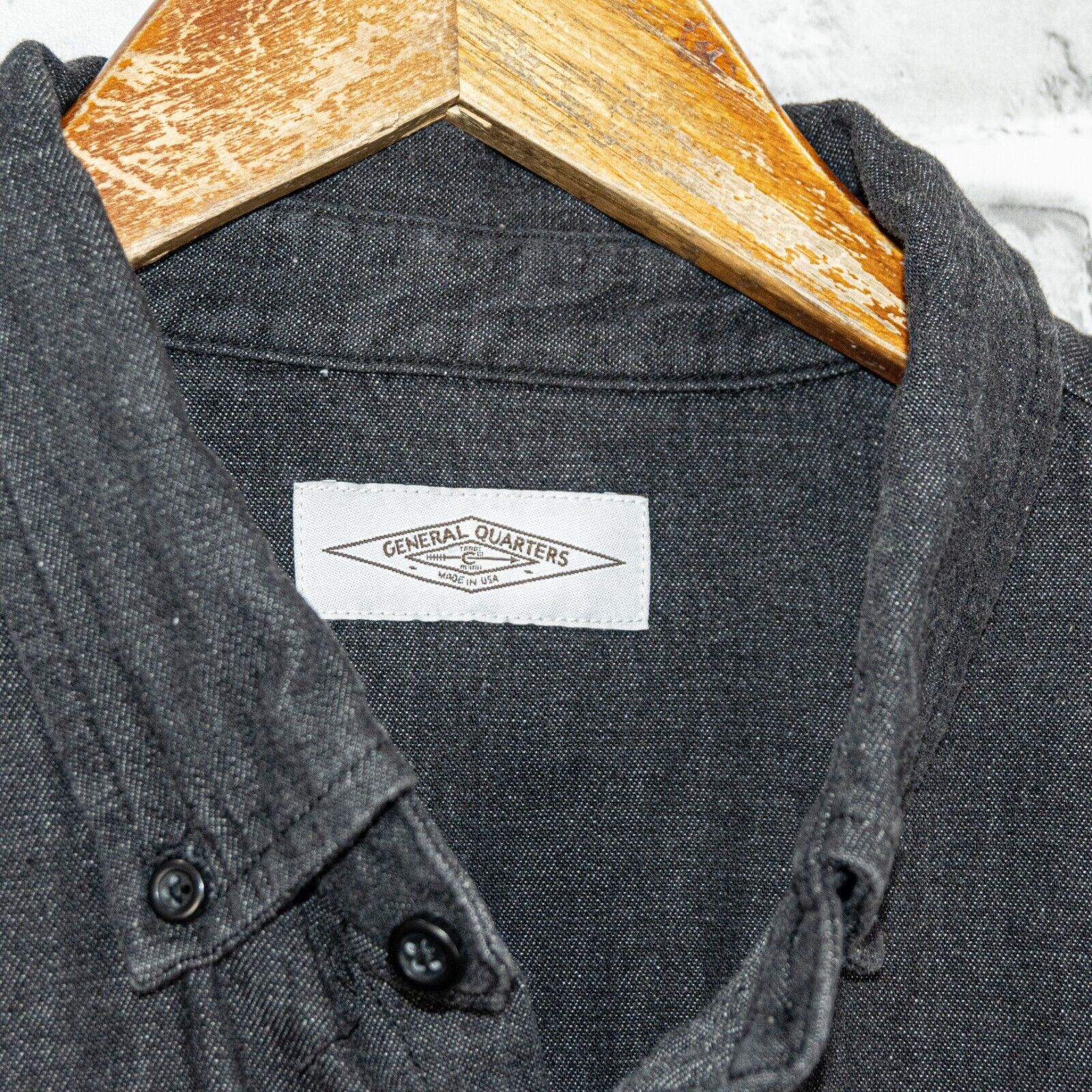 General Quarters GENERAL QUARTERS Men's Button Down Denim Shirt Char ...