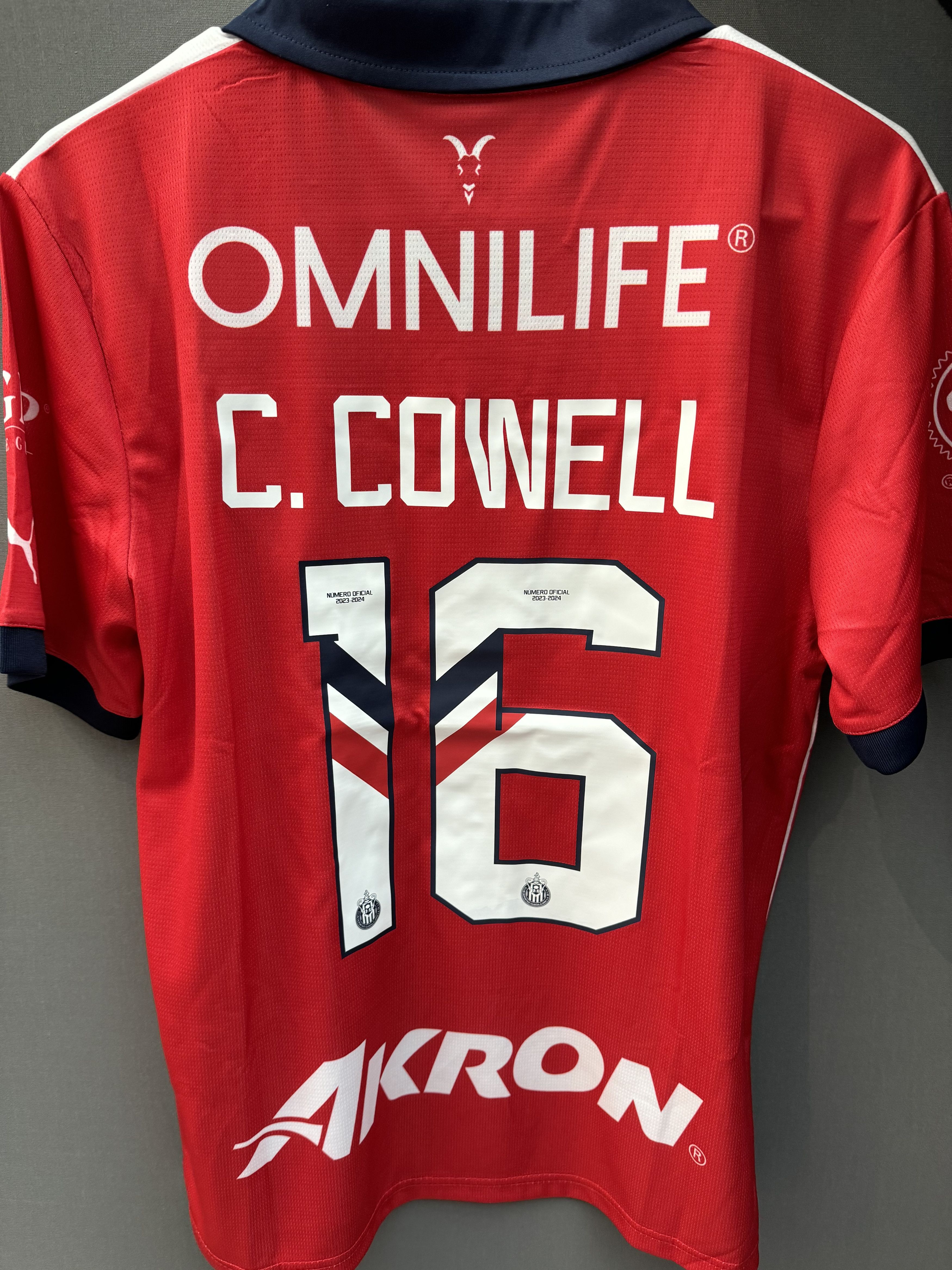 Puma BNWT C. COWELL #16 Chivas de Guadalajara Home Jersey 2024 | Grailed