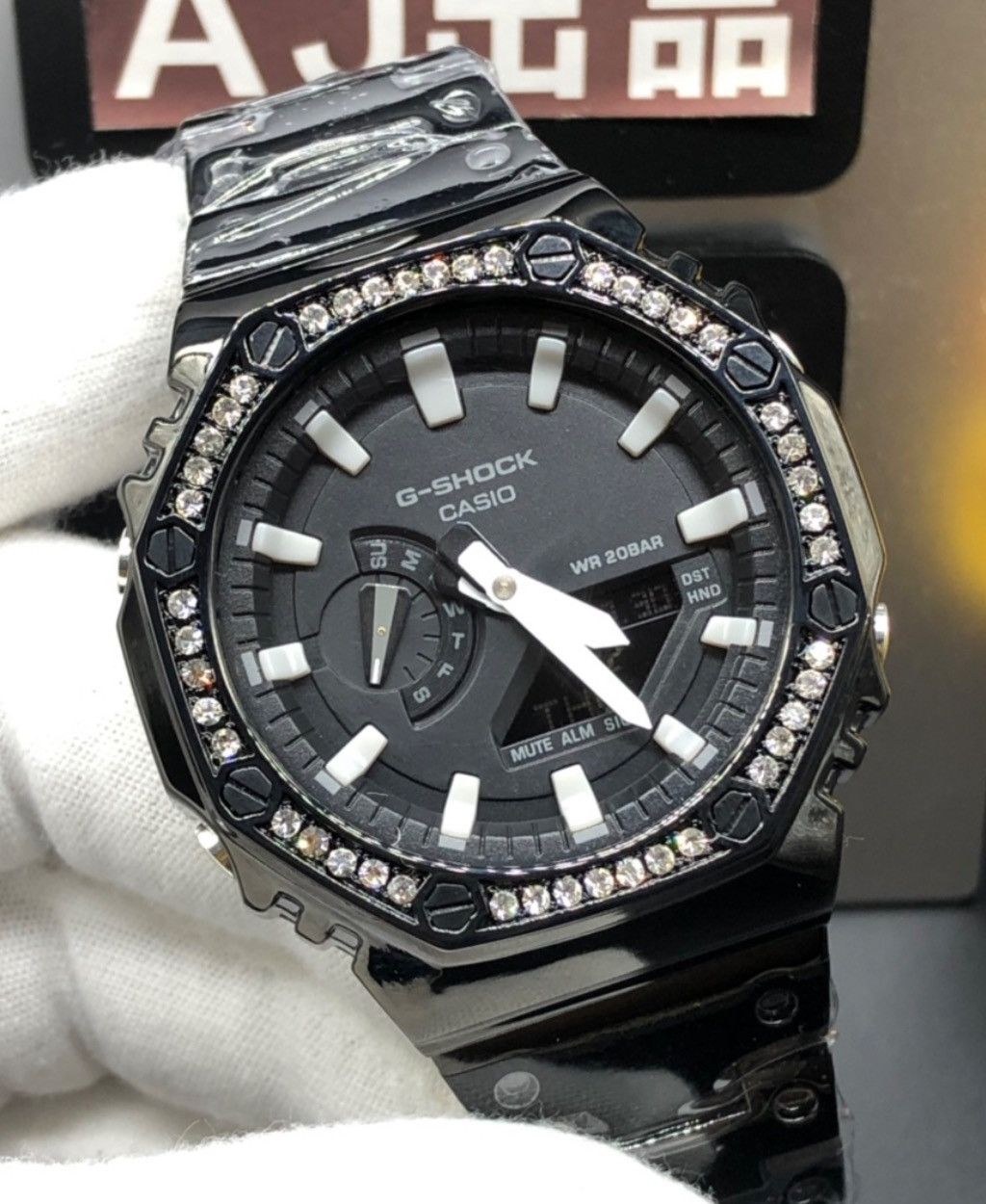 G Shock Casio G-Shock GA-2100 Black Diamond Casioak AP Style Watch ...