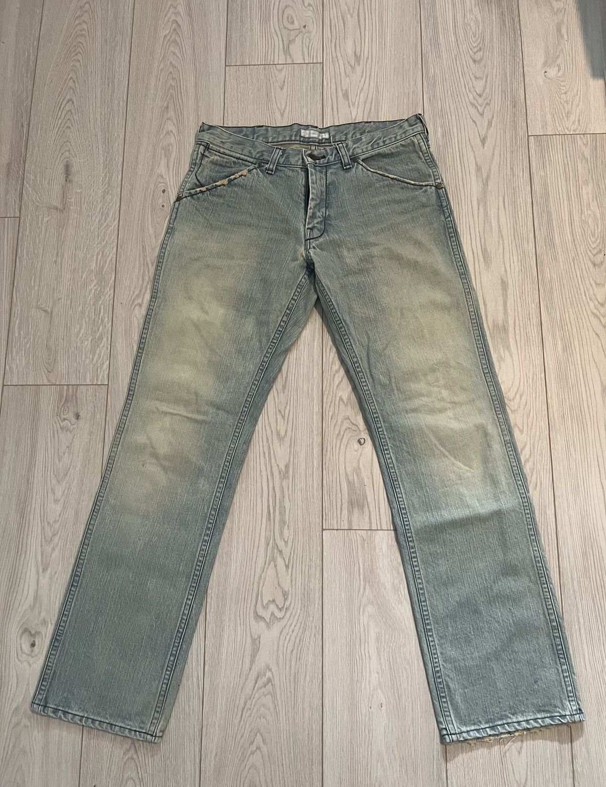 Number (N)ine Number (N)ine AW02 “Nowhere Man” Sand Bootcut Jeans | Grailed