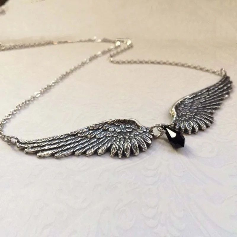Streetwear Angel Wings Chain Necklace Gothic Black Jewel | Grailed