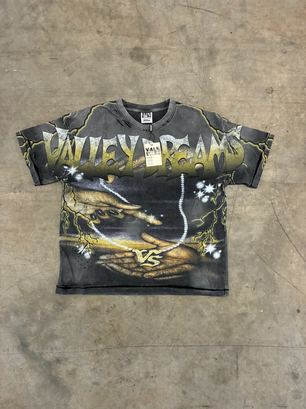 Vale Vale Forever Valley Dreams Hands of God Tee Grey Small New | Grailed