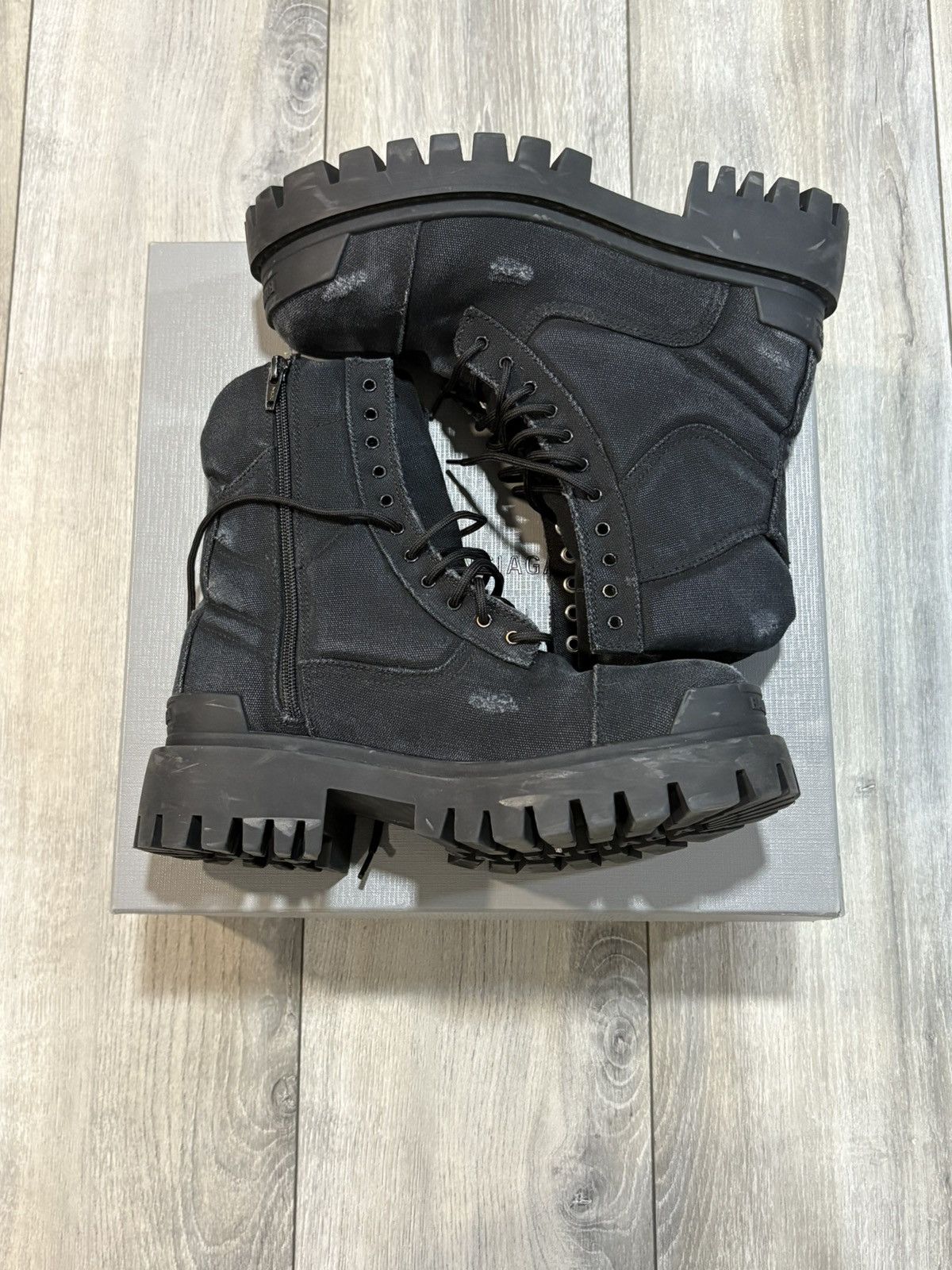 Balenciaga Balenciaga Distressed strike boots | Grailed