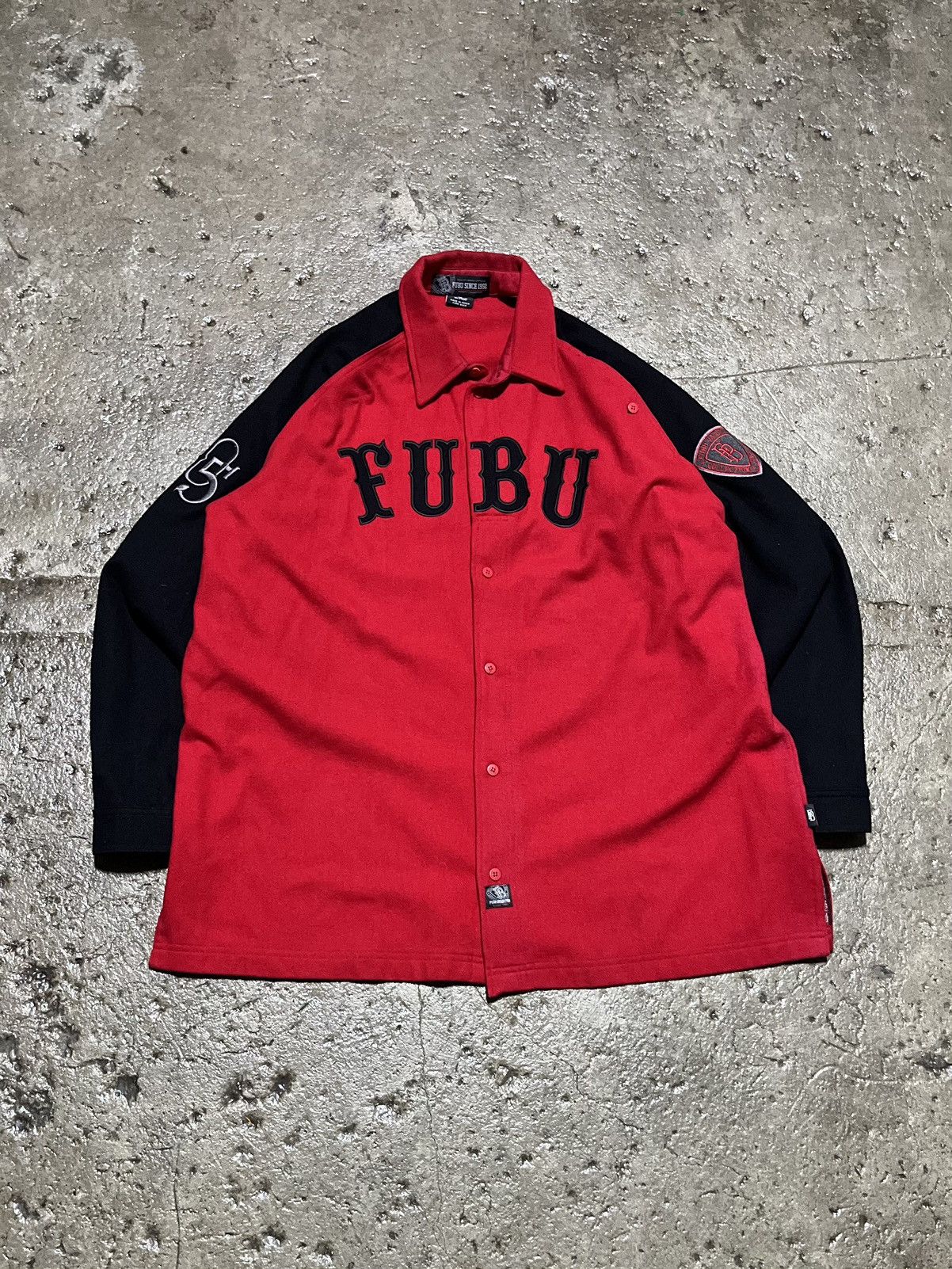 Vintage Crazy Vintage Y2K FUBU Wool Jersey Style Hip-Hop Button Down ...
