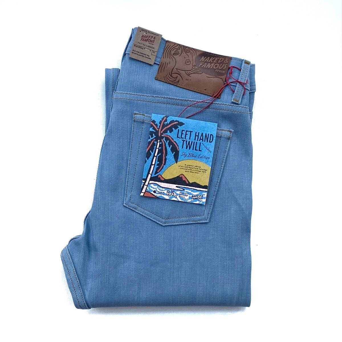 Naked & Famous Naked & Famous Weird Guy Left Hand Twill Sky Blue ...