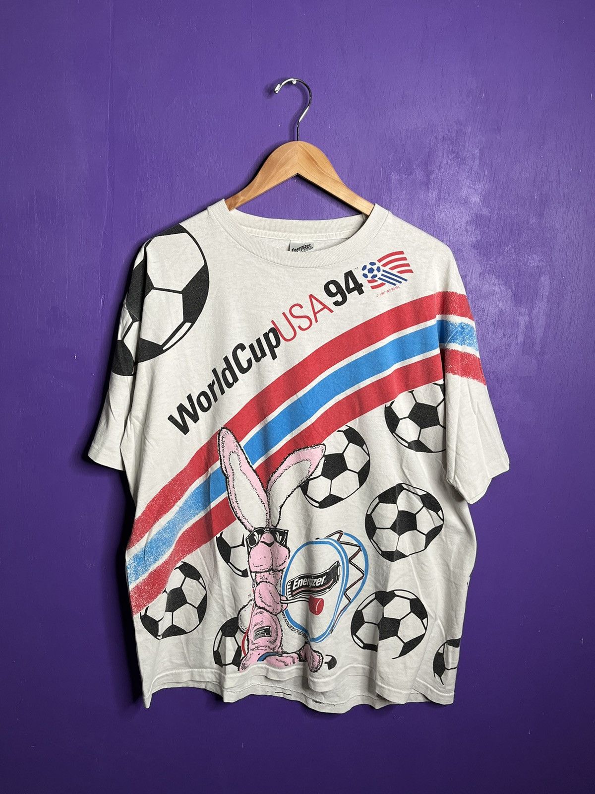Fifa World Cup × Made In Usa × Vintage Vintage 1994 Energizer bunny ...