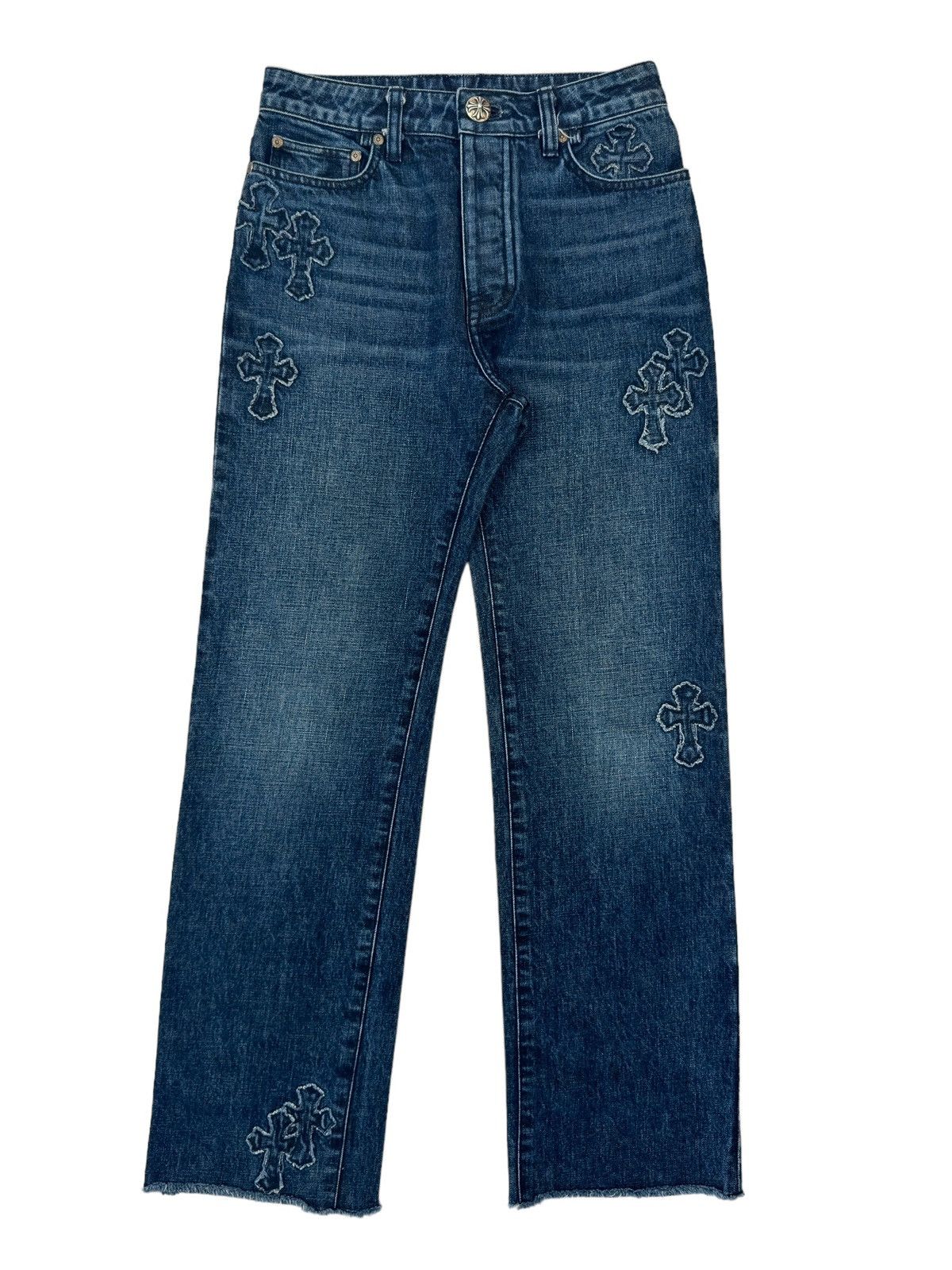 Chrome Hearts Chrome Hearts Denim Cross Patch On Denim Jeans | Grailed