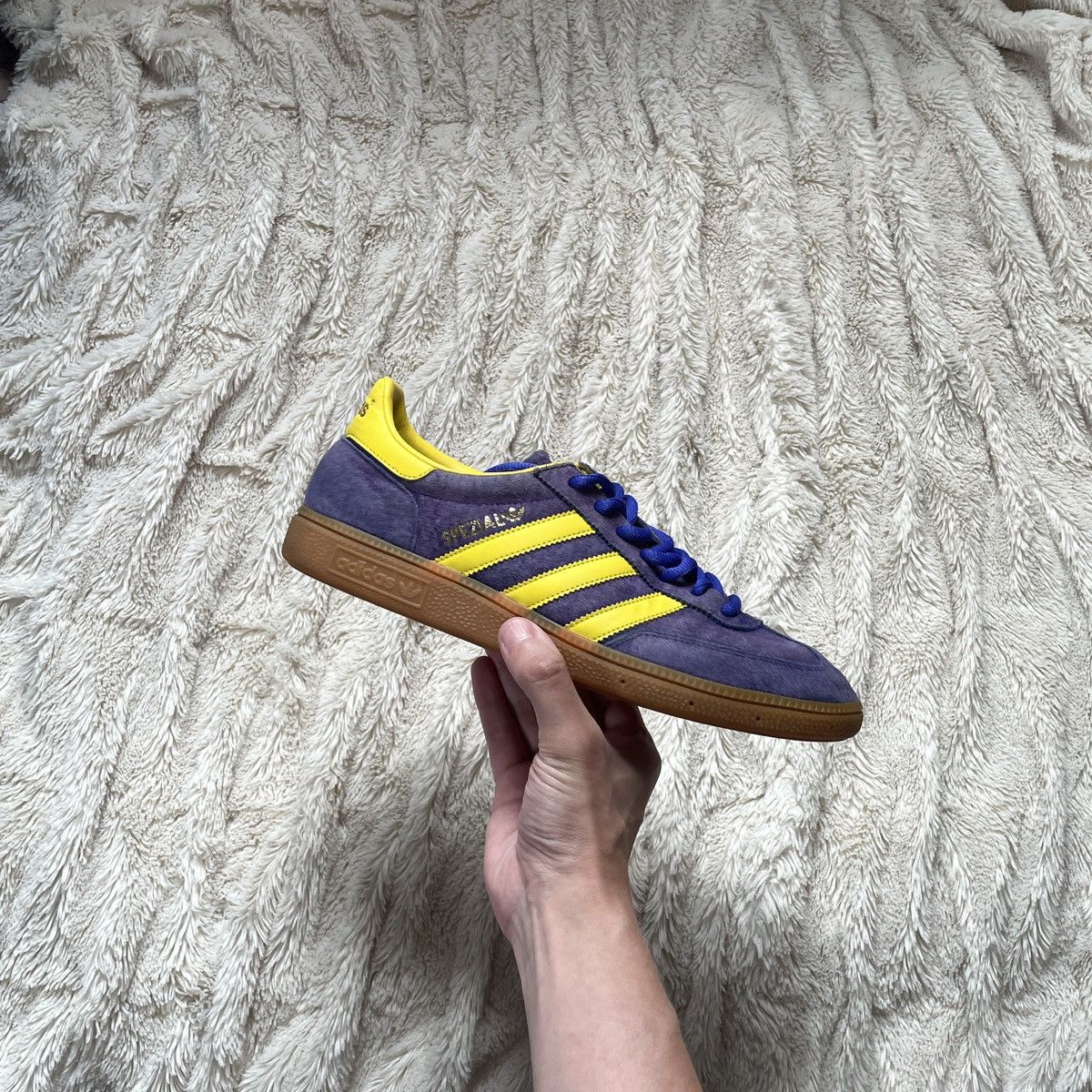 Adidas 2012 SAMPLE ADIDAS SPEZIAL PURPLE GOLD LAKERS dunk samba | Grailed