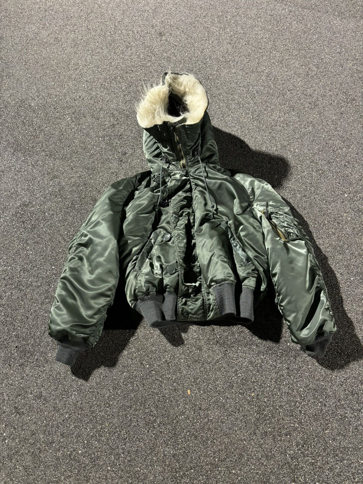 Vintage JACKET FLYING MAN’ HEAVY ATTACHED HOOD N-2B XL ALPHA INDUSTR | Grailed