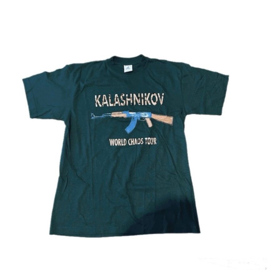 Military × Streetwear × Vintage AK-47 World Chaos Tour T-Shirt | Grailed