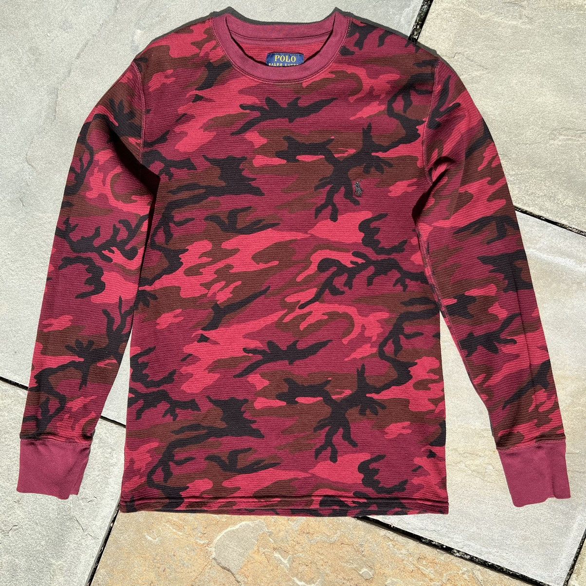 Polo Ralph Lauren Polo Ralph Lauren Red Camo Waffle Knit Thermal | Grailed