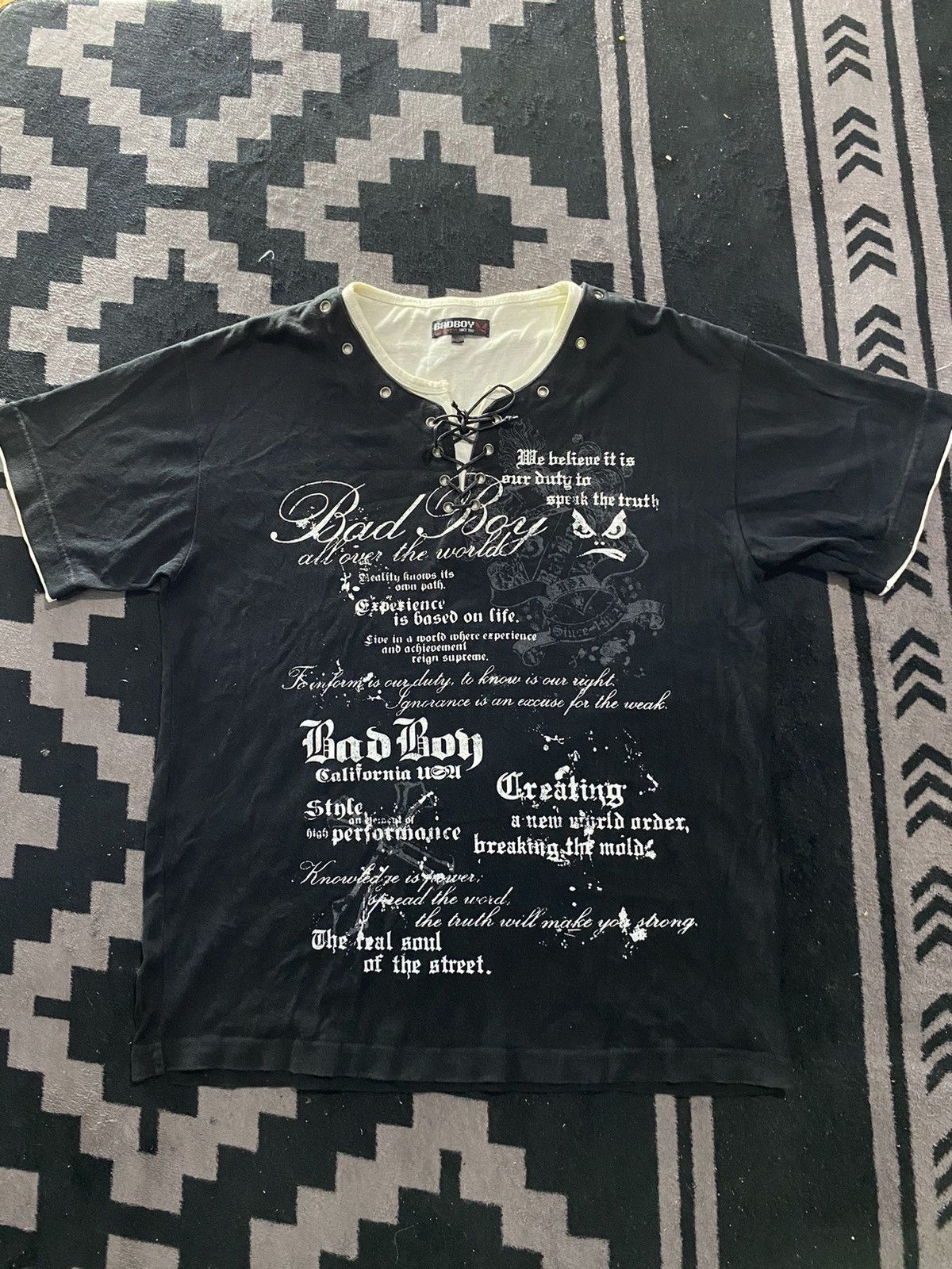14th Addiction Vintage Bad boy poem double layers tshirts | Grailed