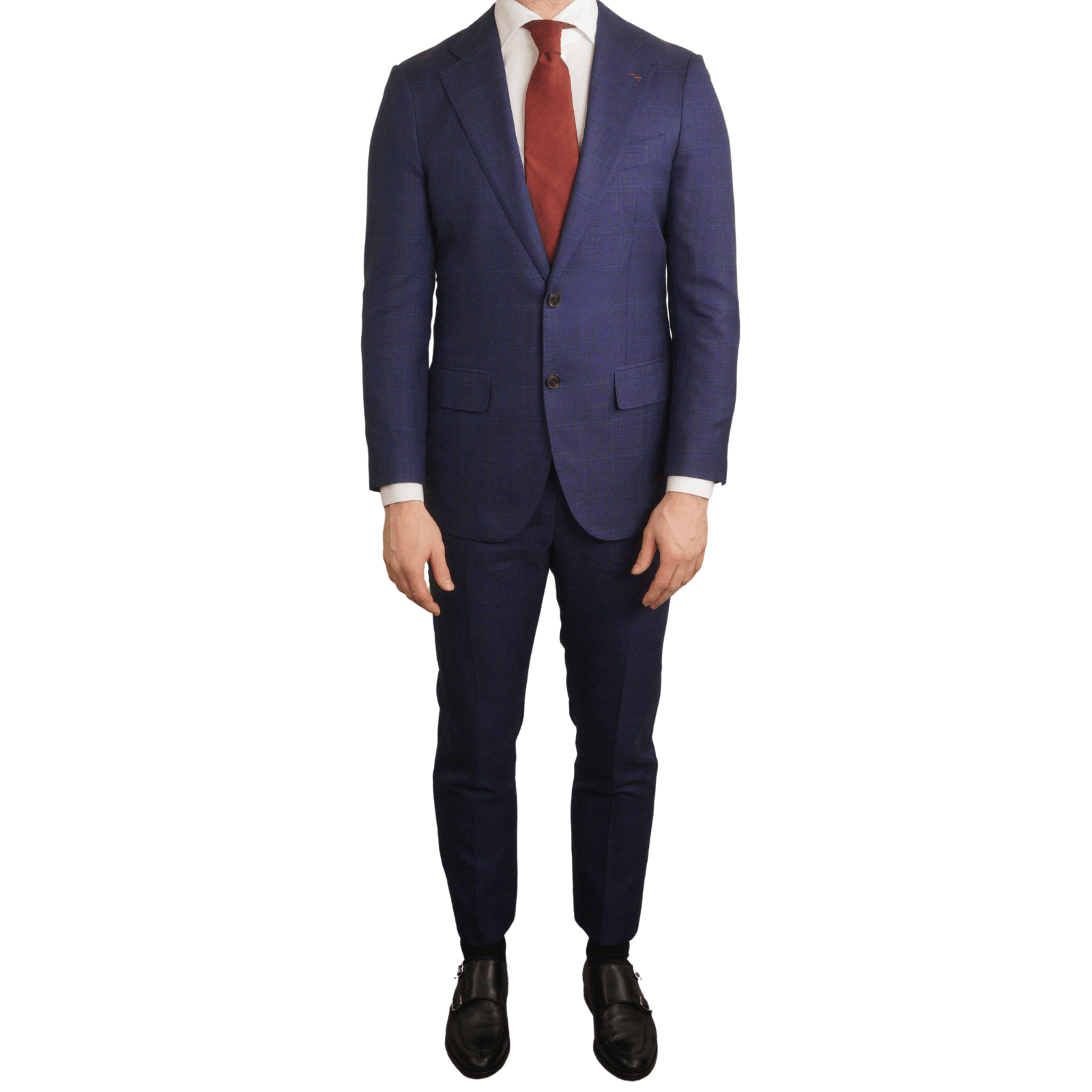Suitsupply Men Suitsupply Suit Havana Blue Wool Silk Linen EU46 UK/US36 ...