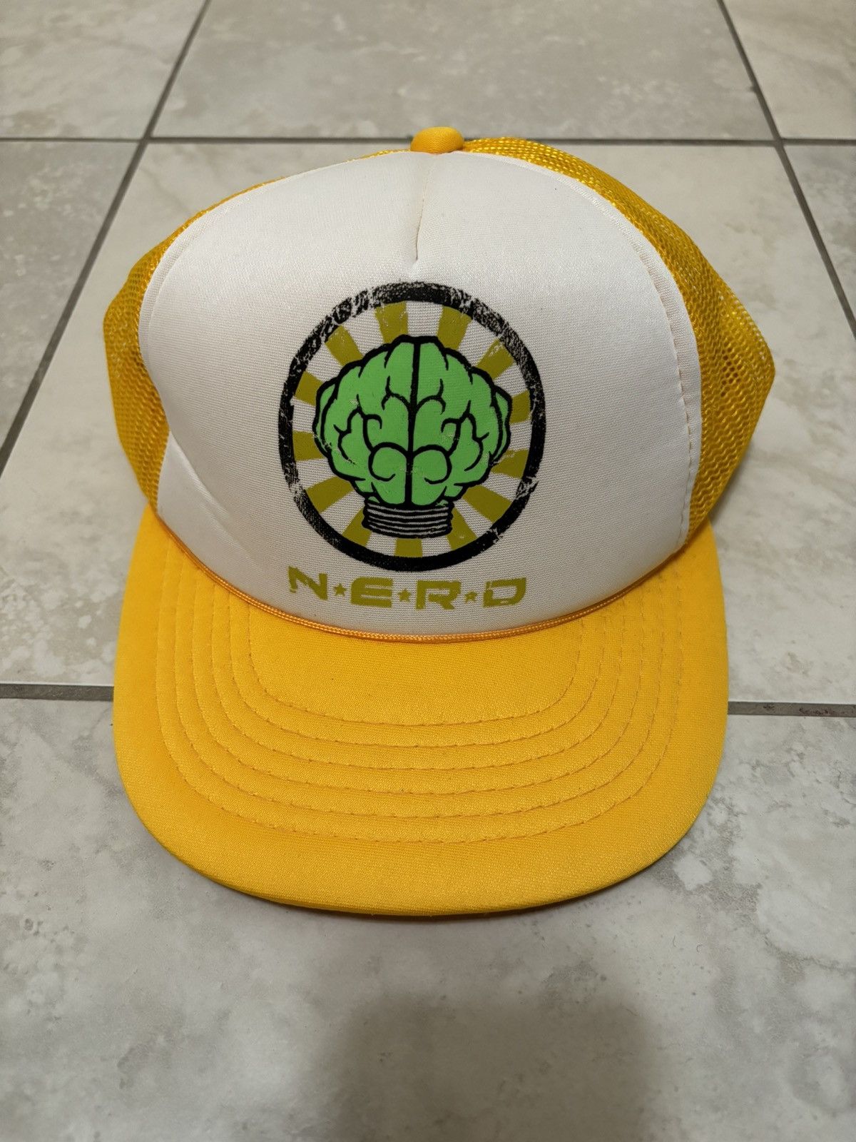 Pharrell Rare vintage 2001 NERD Pharrell trucker hat glow in the dark ...