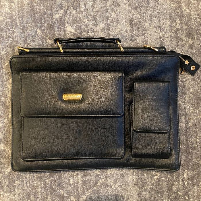 Balmain Pierre Balmain 1980's Leather Portfolio Briefcase | Grailed