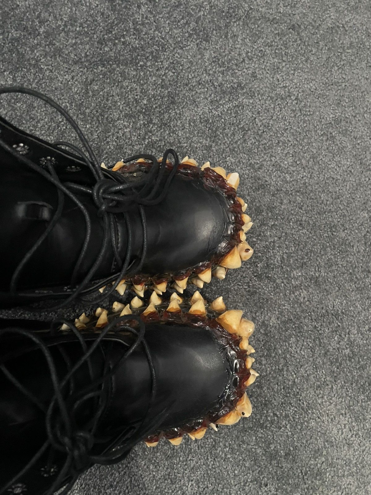 Designer × Streetwear AM Nightmare Venom Teeth Boots | Grailed