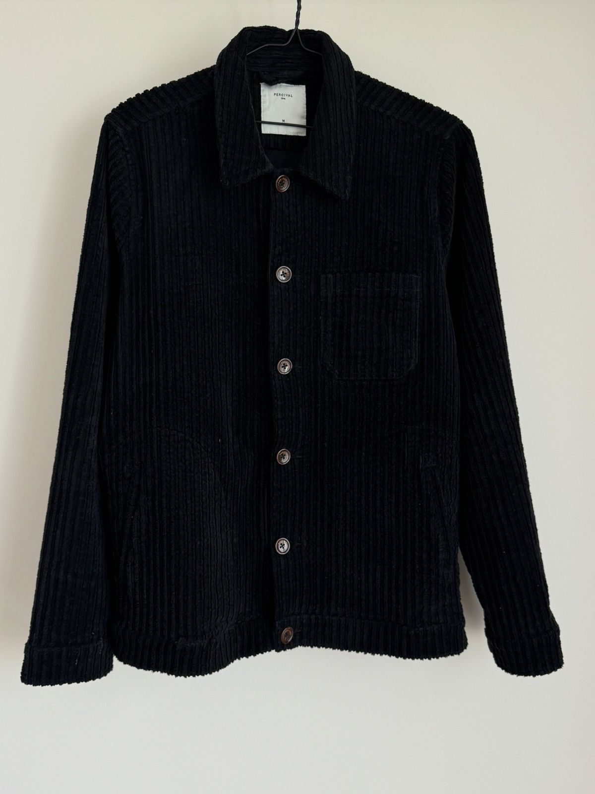 Percival Percival Corduroy Overshirt Jacket Black | Grailed
