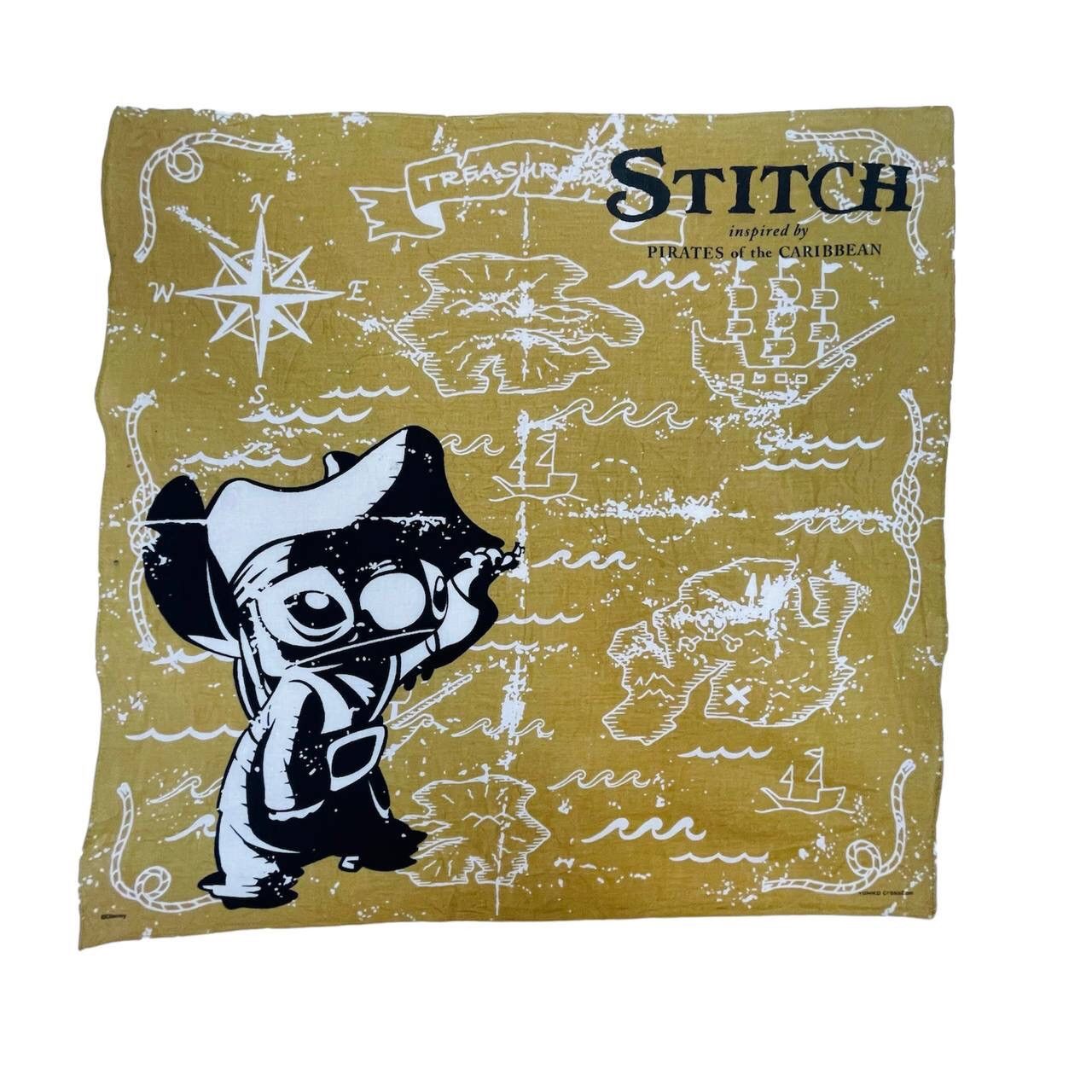 Anime × Disney × Vintage DISNEY STITCH PIRATES OF CARIBBEAN BANDANA ...