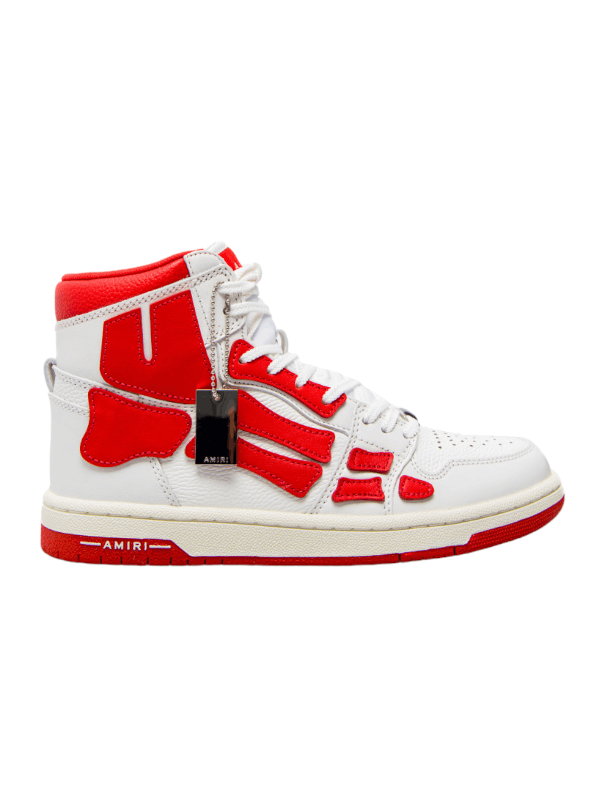 Amiri Amiri Skeleton High-Top Sneakers White/Red | Grailed