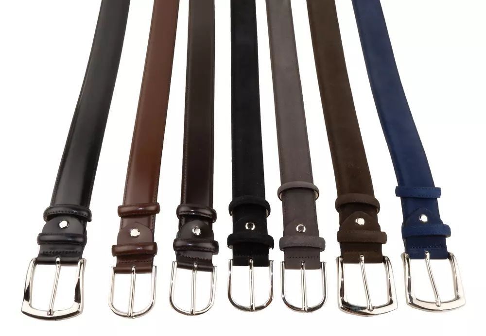Designer Made in Italy Elegant Multicolor Calfskin Leather Belts - Set ...