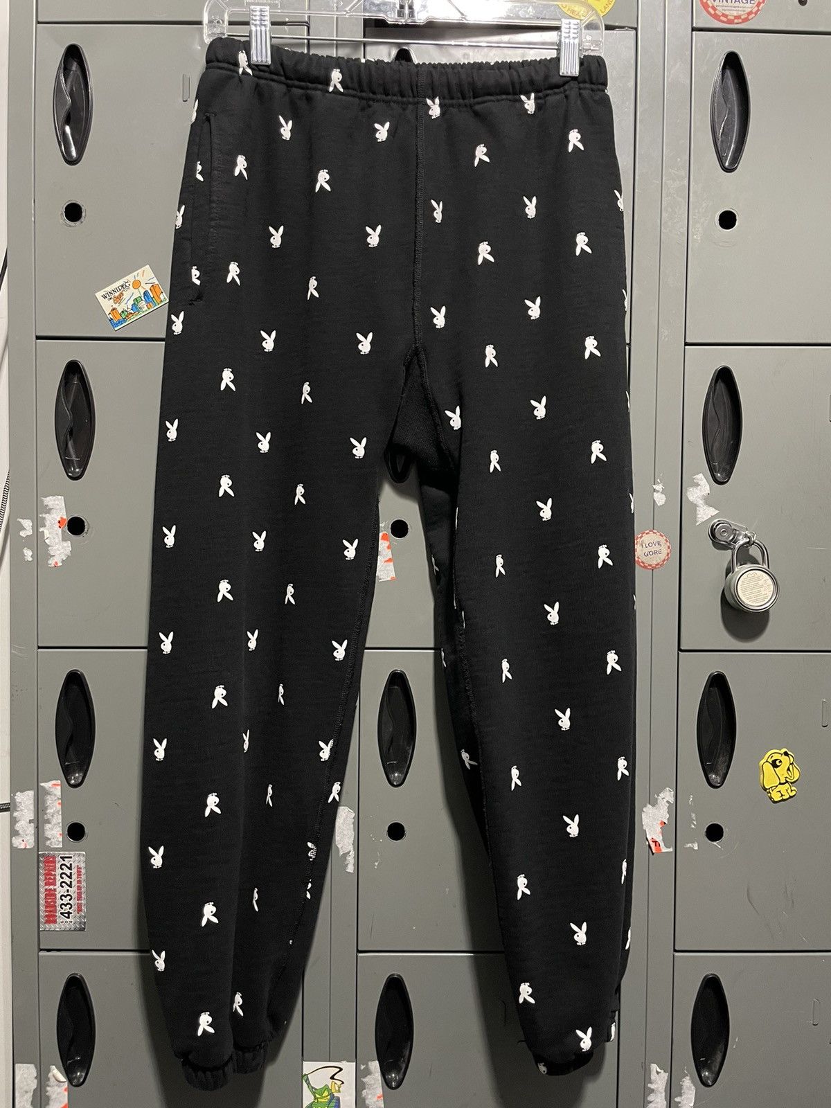 Supreme Supreme Playboy sweatpants black white bunny AOP | Grailed