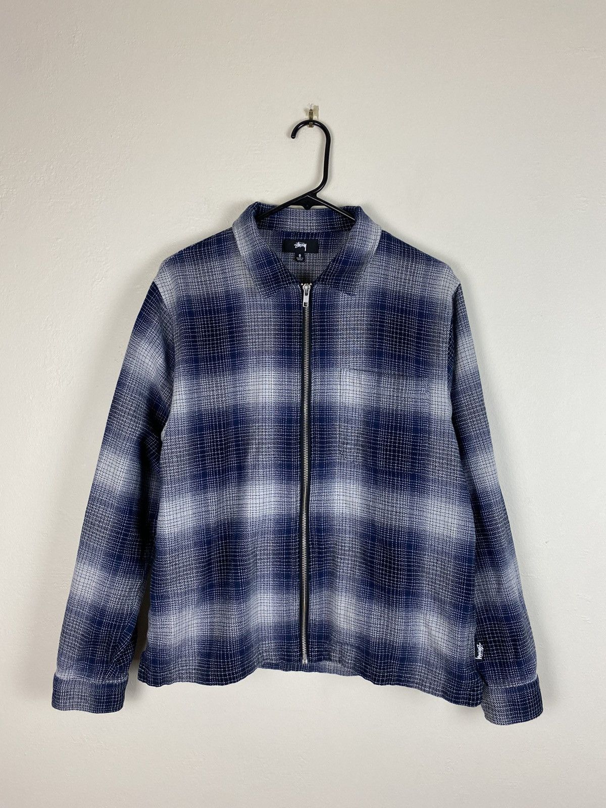 Vintage Stussy Zip Up Flannel Jacket Shirt | Grailed
