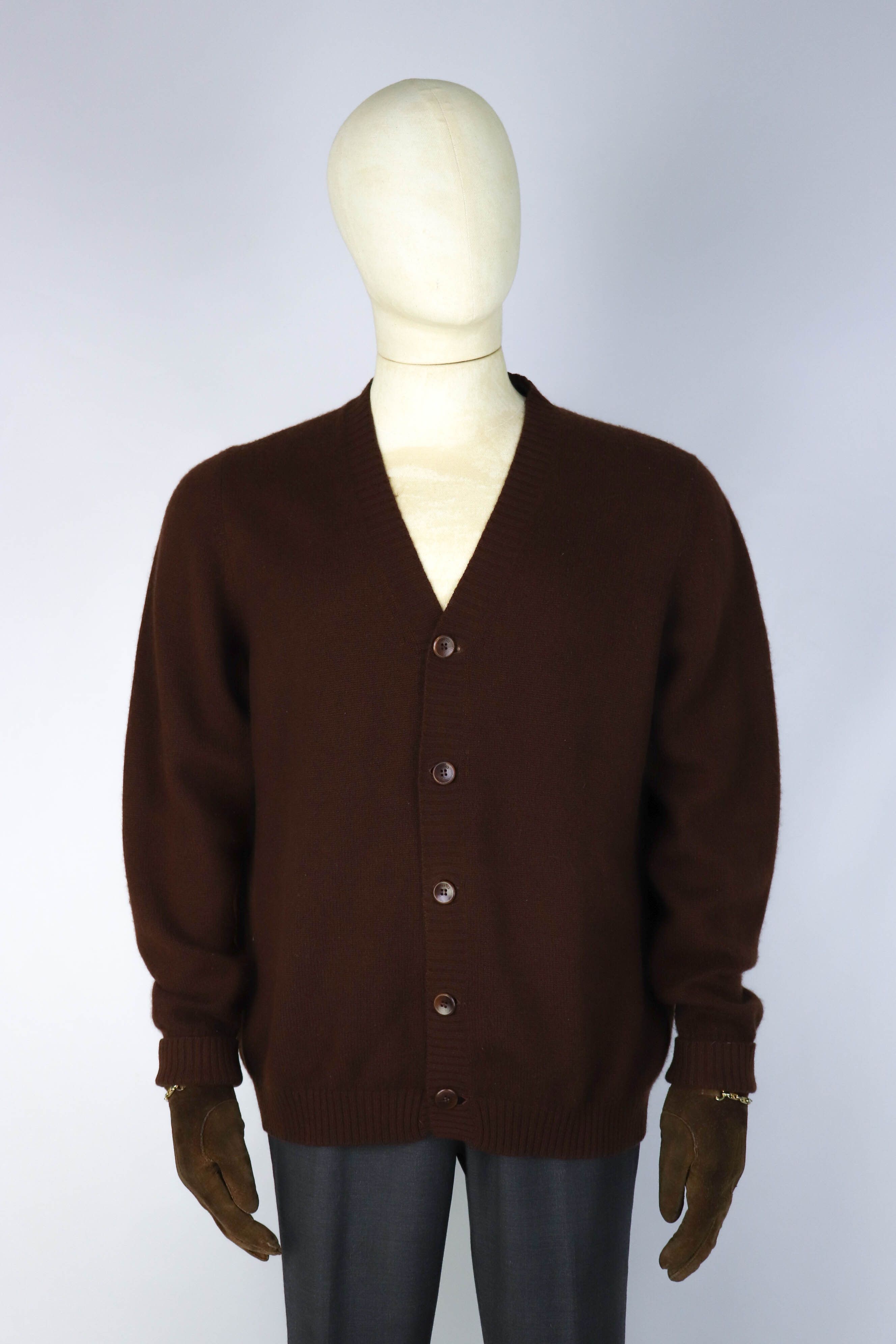 Malo × Vintage Malo Made in Italy Chocolate Brown Cashmere Button ...