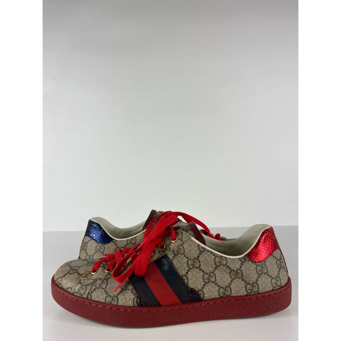 Gucci Gucci GG Supreme Canvas Ace Low-Top Sneakers Shoes Men's Siz ...