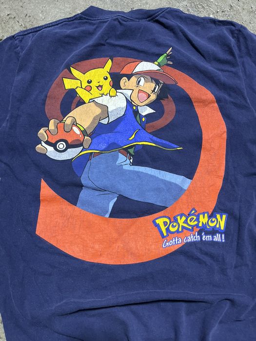 Vintage Crazy Vintage 90s Pokemon Ash Tee Shirt Blue Rare Anime | Grailed