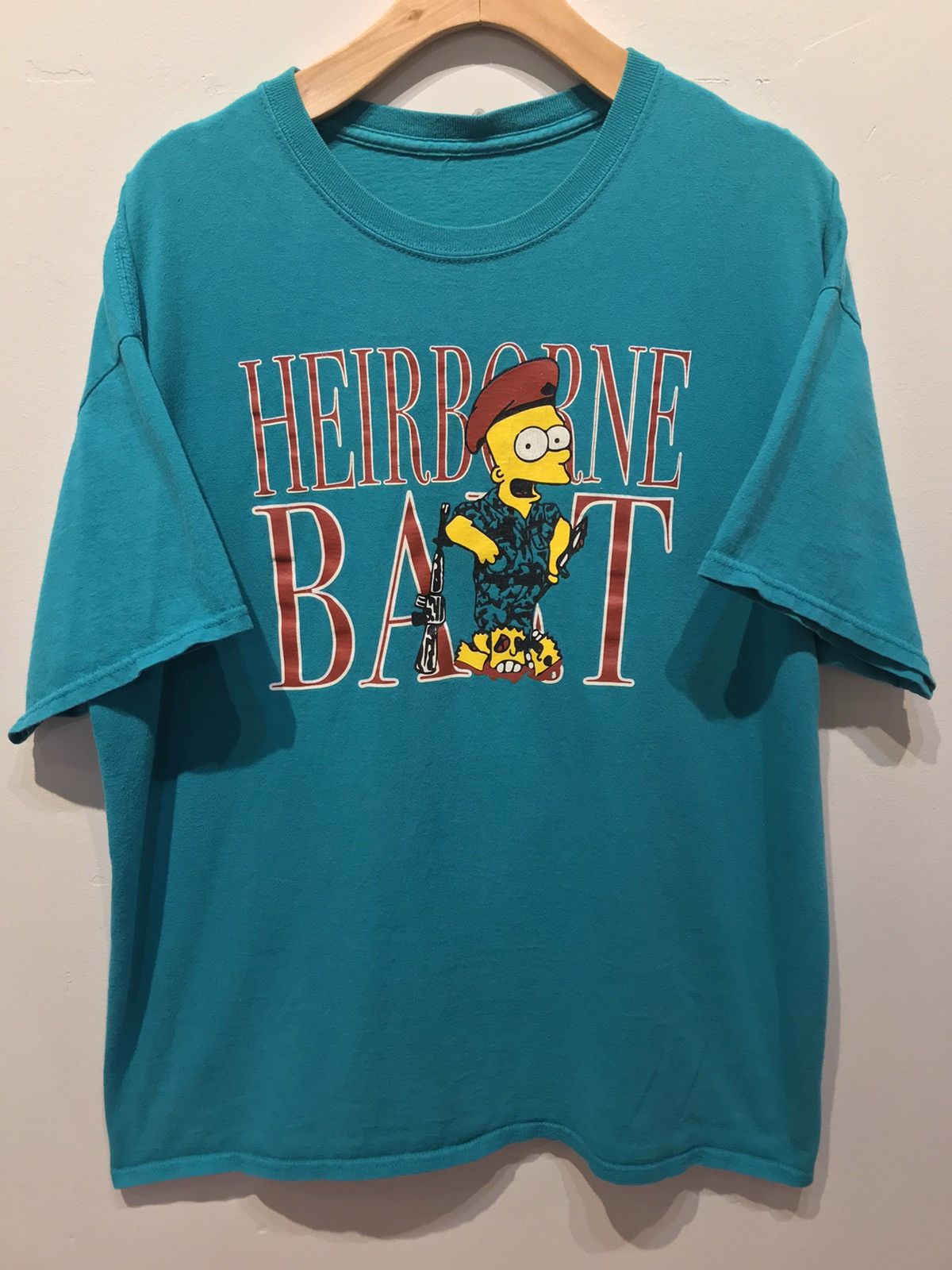 Vintage 90s vintage retro Simpsons heir borne Bart army military | Grailed