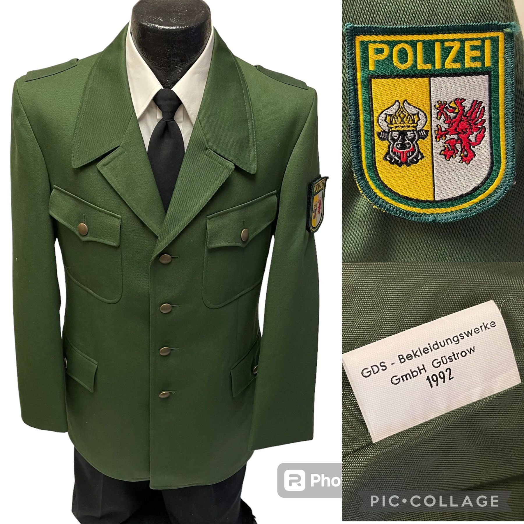 Unkwn Vtg German POLIZEI Sport Coat MoD GREEN Jacket Uniform | Grailed
