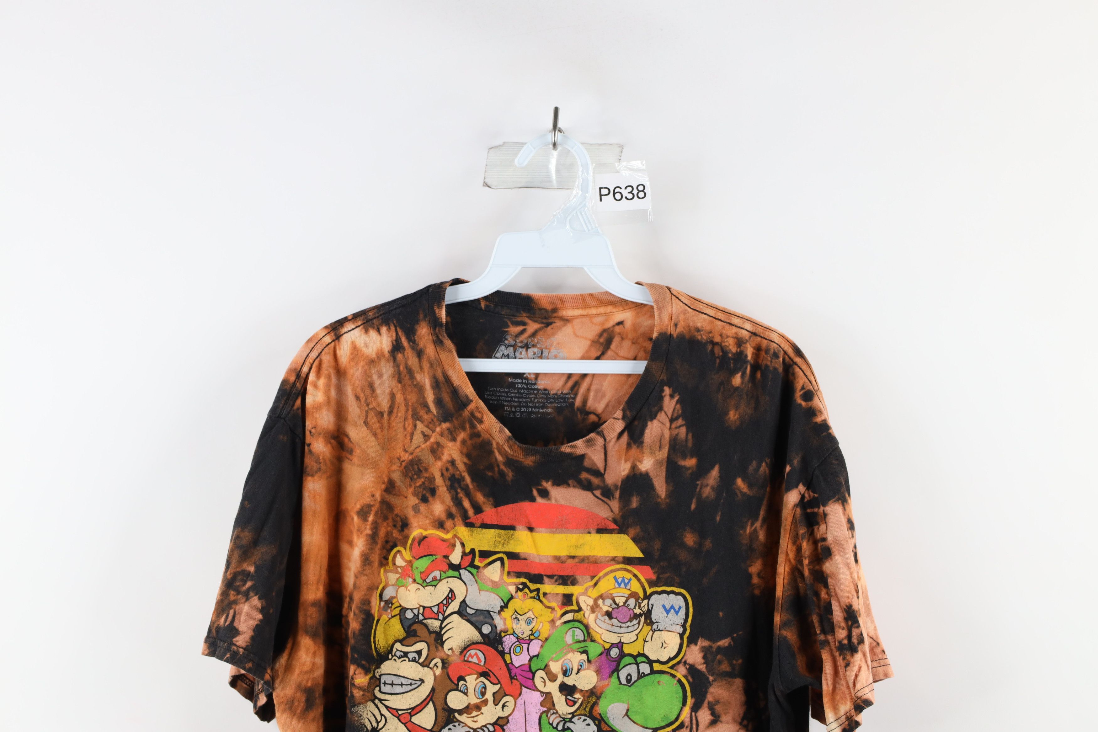 Vintage Super Mario Spell Out Acid Wash Video Game T-Shirt Cotton | Grailed