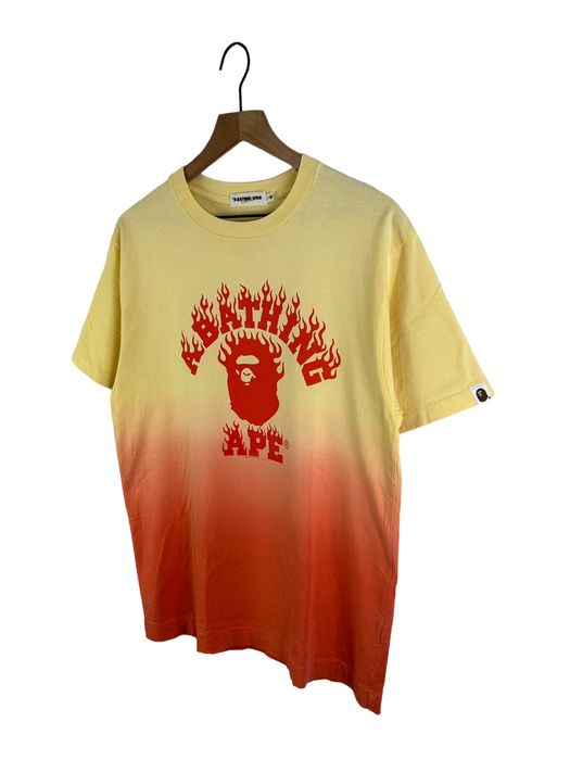 Bape OG Bape Fire Collage Logo Print T-Shirts | Grailed