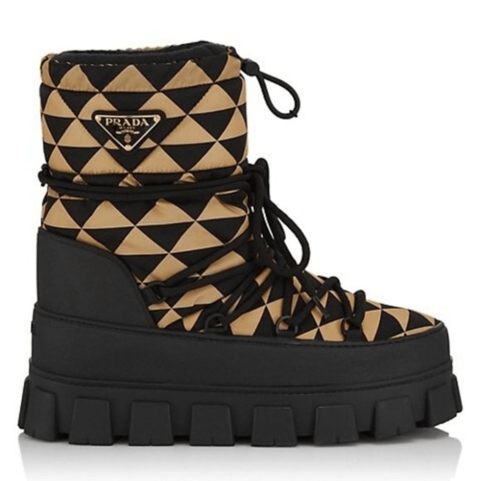 Prada Prada Triangle-Print Monogram Logo Plaque Ski Boots | Grailed
