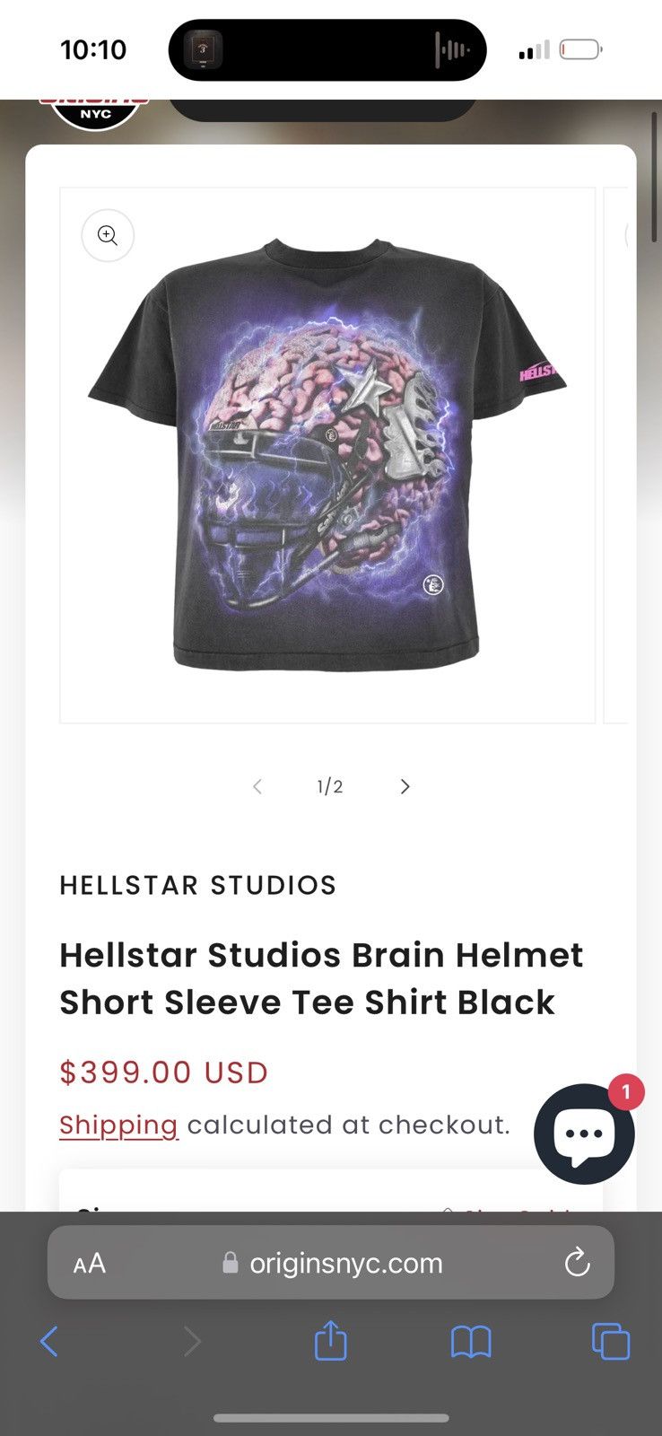 HELLSTAR Hellstar Studios Brain Helmet Short Sleeve Tee | Grailed